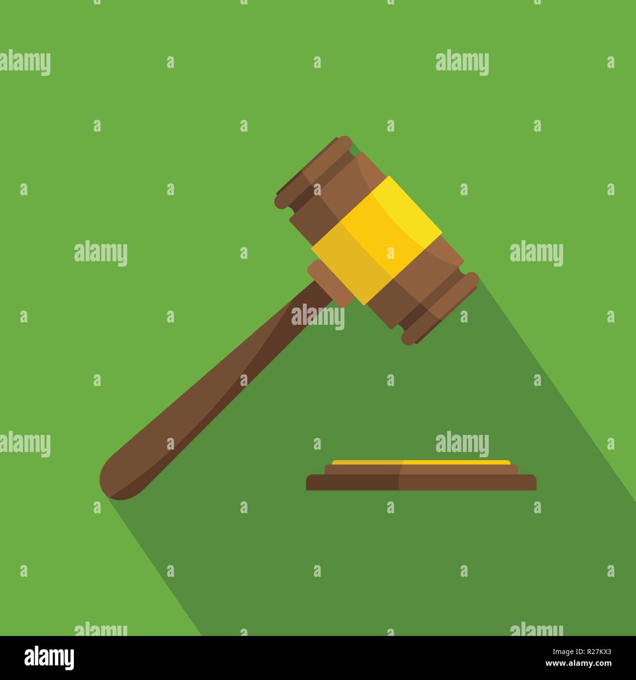 Auction gavel icon. Flat illustration of auction gavel vector icon for ...