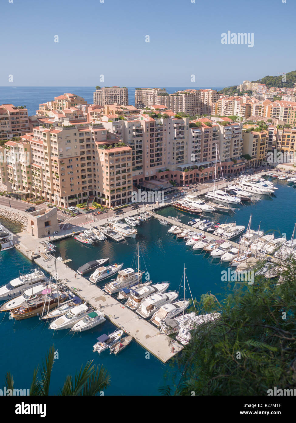 Panoramic view of Monte Carlo harbour in Monaco Stock Photo - Alamy