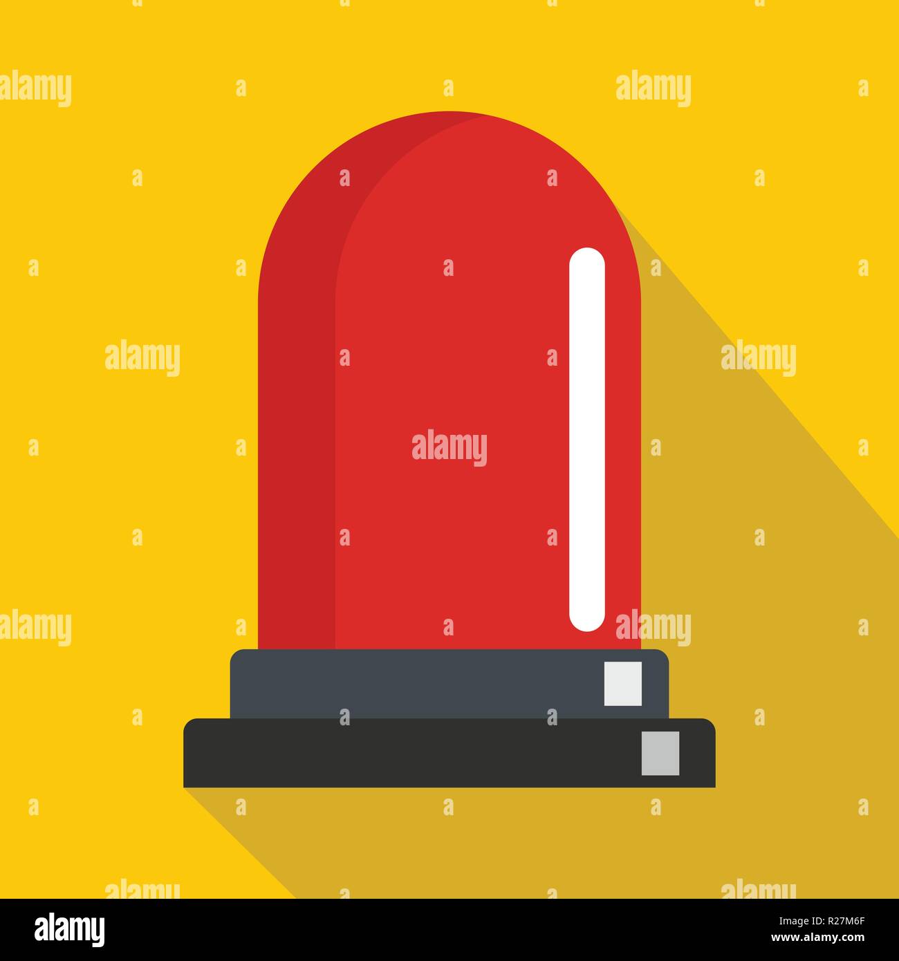Alarm siren icon. Flat illustration of alarm siren vector icon for web ...