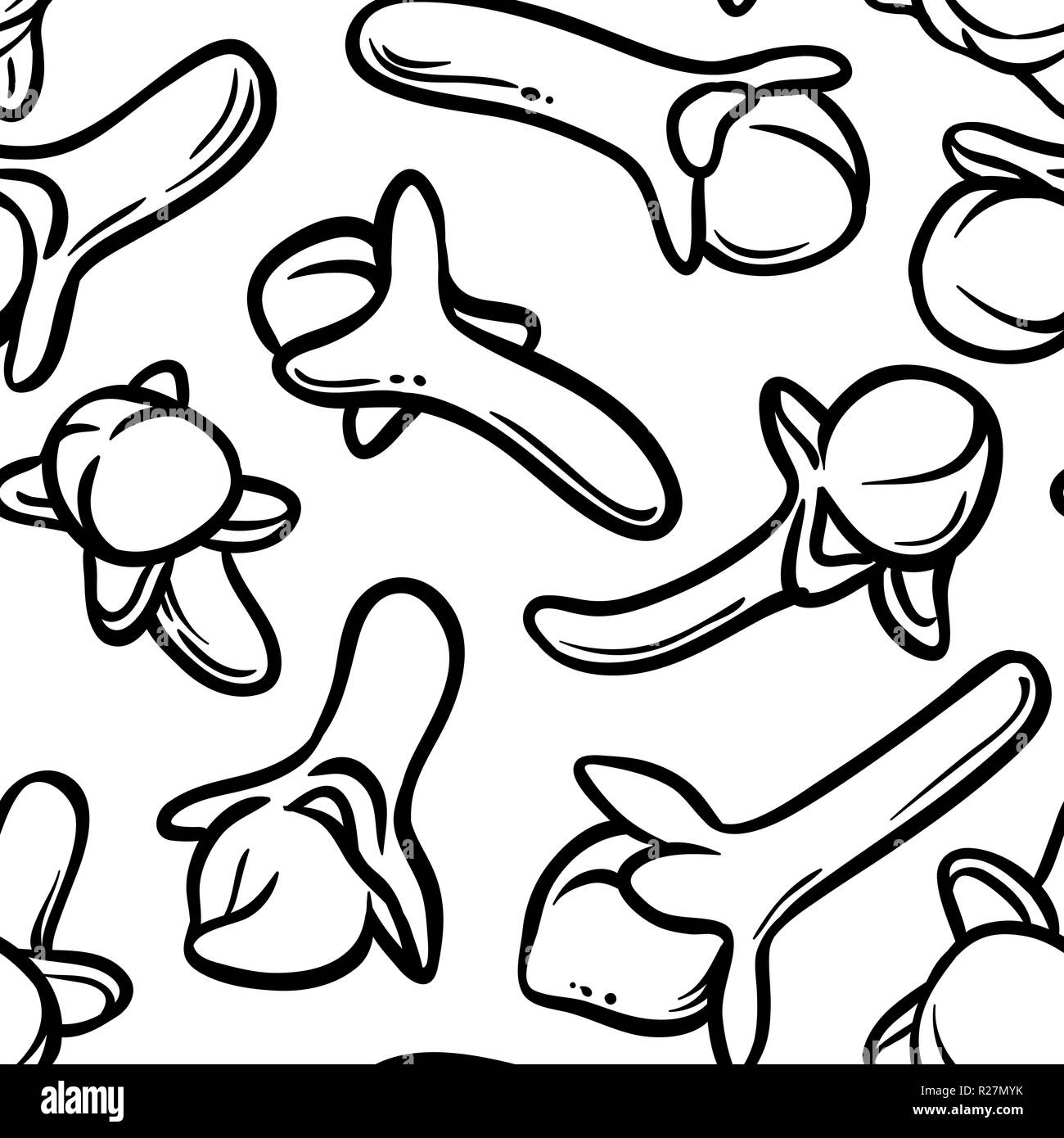 clove seeds vector pattern on white background Stock Vector Image & Art ...