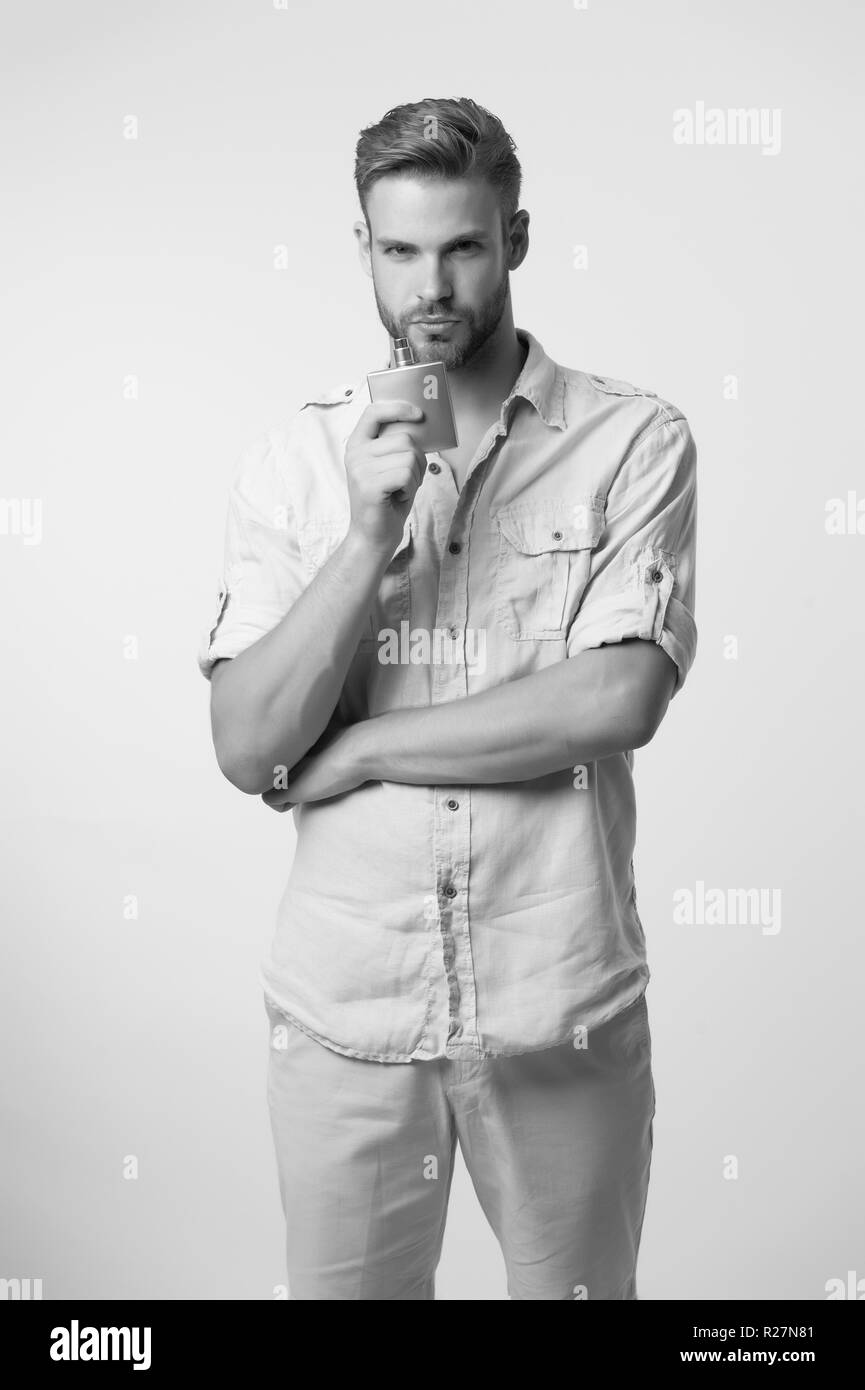 Man smell toilet Black and White Stock Photos & Images - Alamy