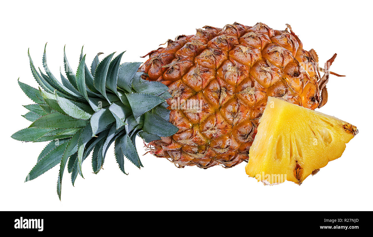 Fresh pineapple isolated on white background Stock Photo - Alamy