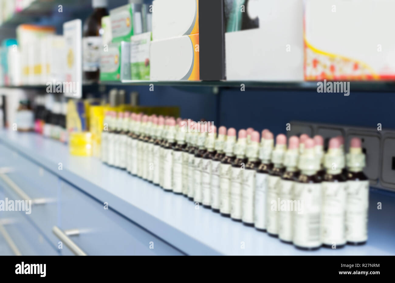 Image of medicines that lie in the cupboards on the shelves in the ...