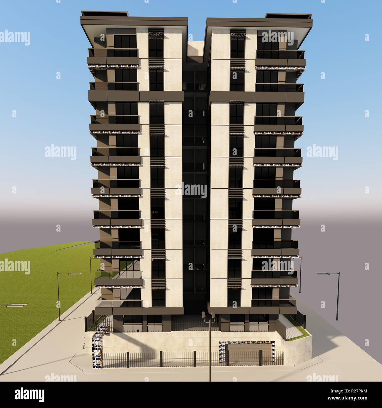 3d render building exterior Stock Photo - Alamy