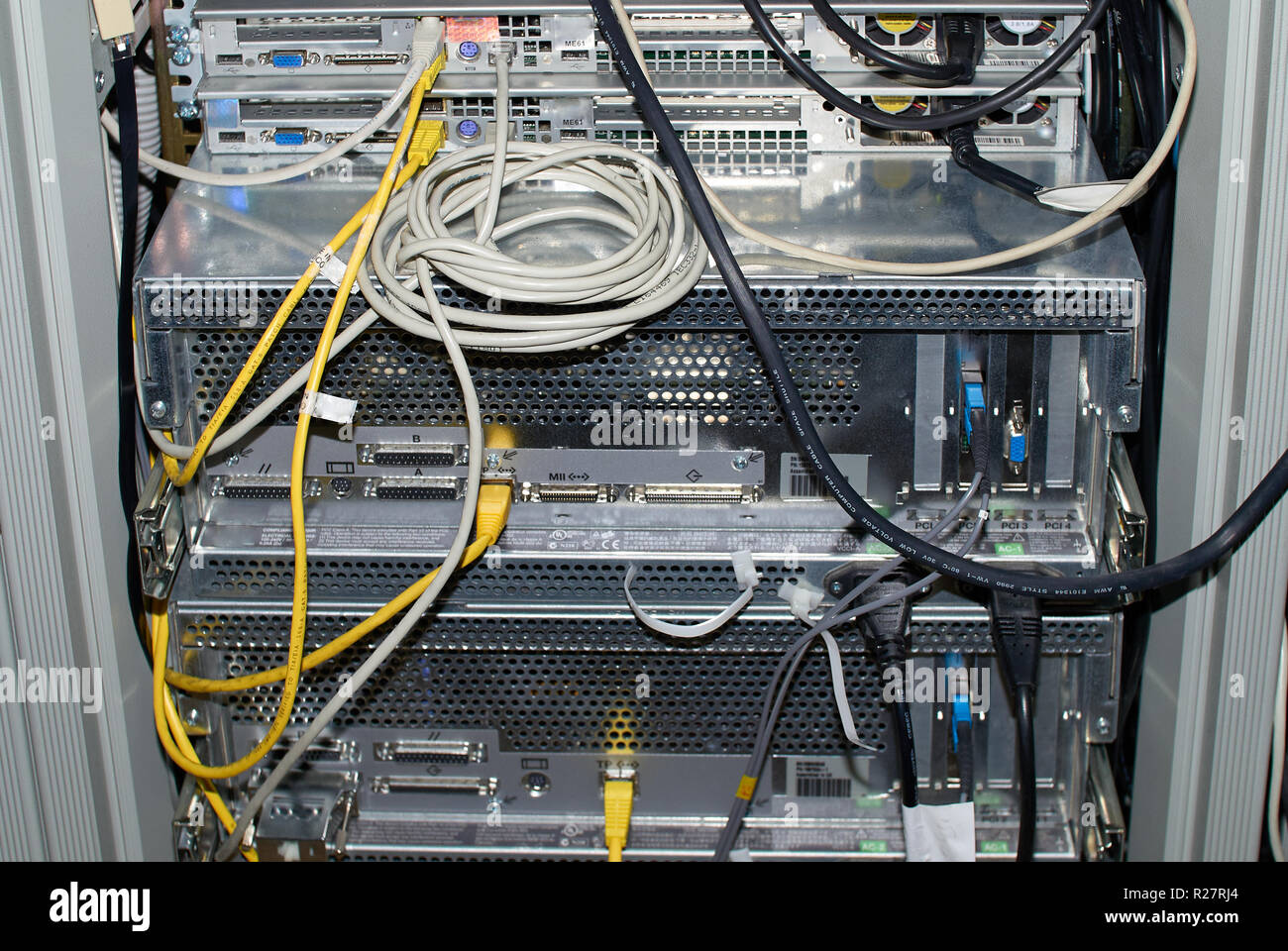 Close-up Of Rack Mounted Servers In A Server Room Stock Photo - Alamy