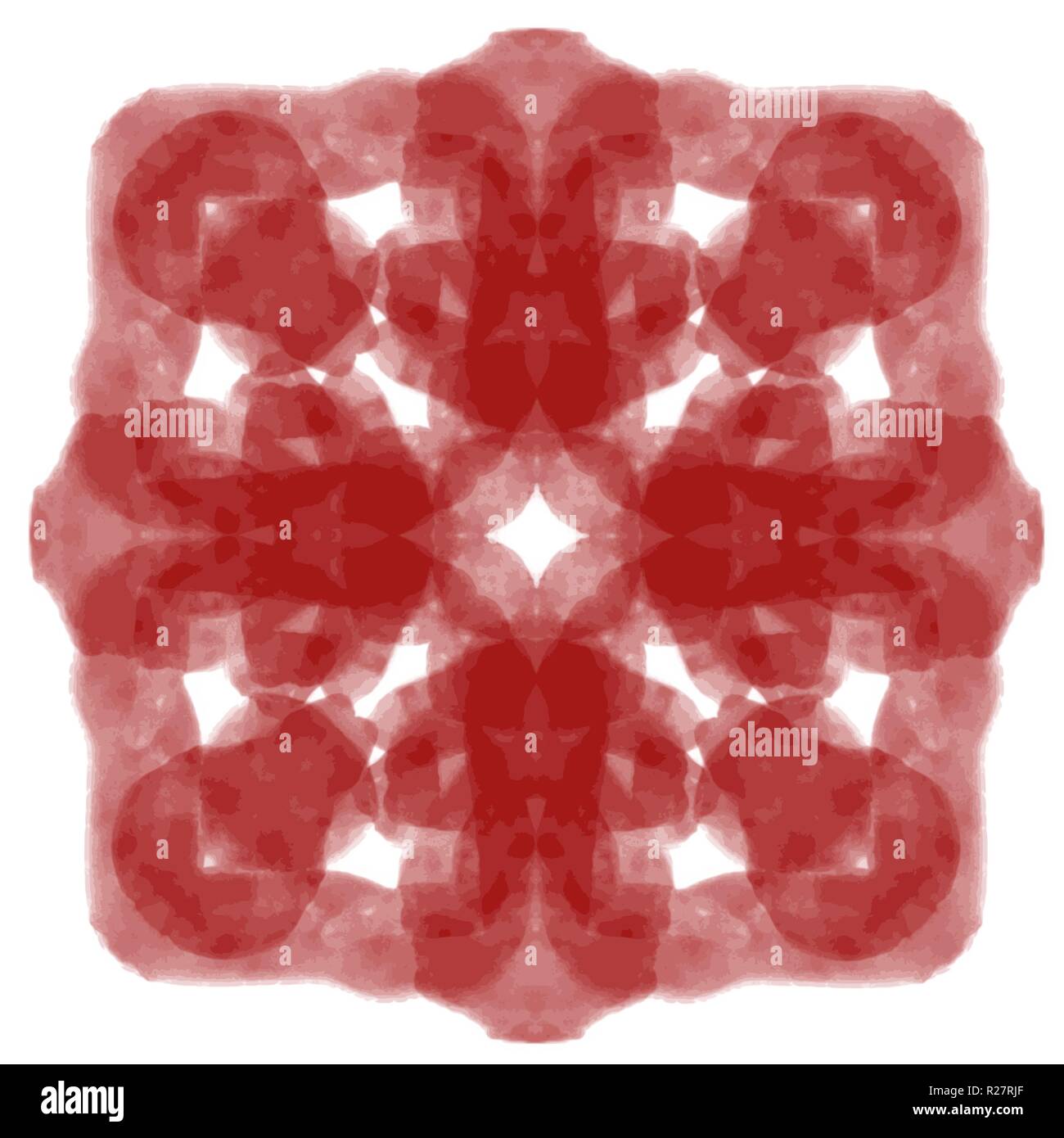 crimson red mandala circle tile pattern, vector illustration Stock ...