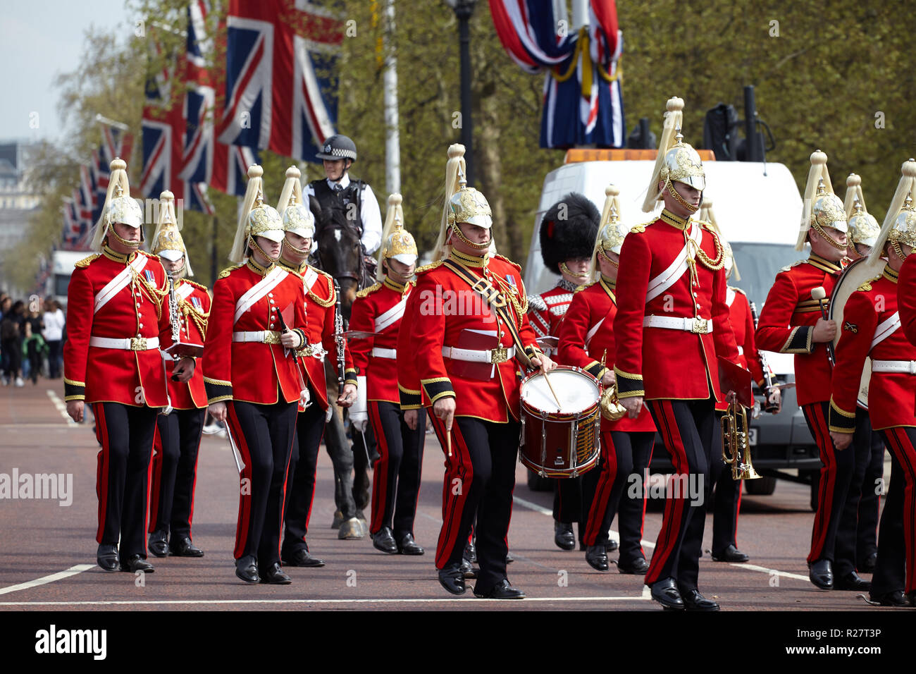 London, UK - April 16, 2011: Change of the Royal Guard ceremony at ...