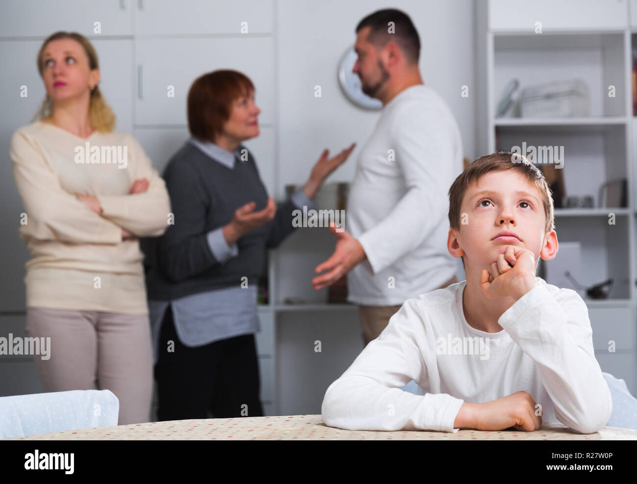 Grandmother grandson argument hi-res stock photography and images - Alamy