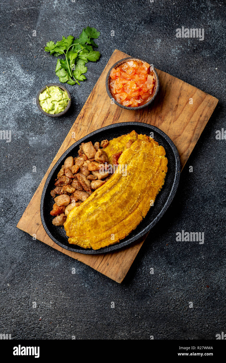 COLOMBIAN CARIBBEAN CENTRAL AMERICAN FOOD. Patacon or toston, fried and ...