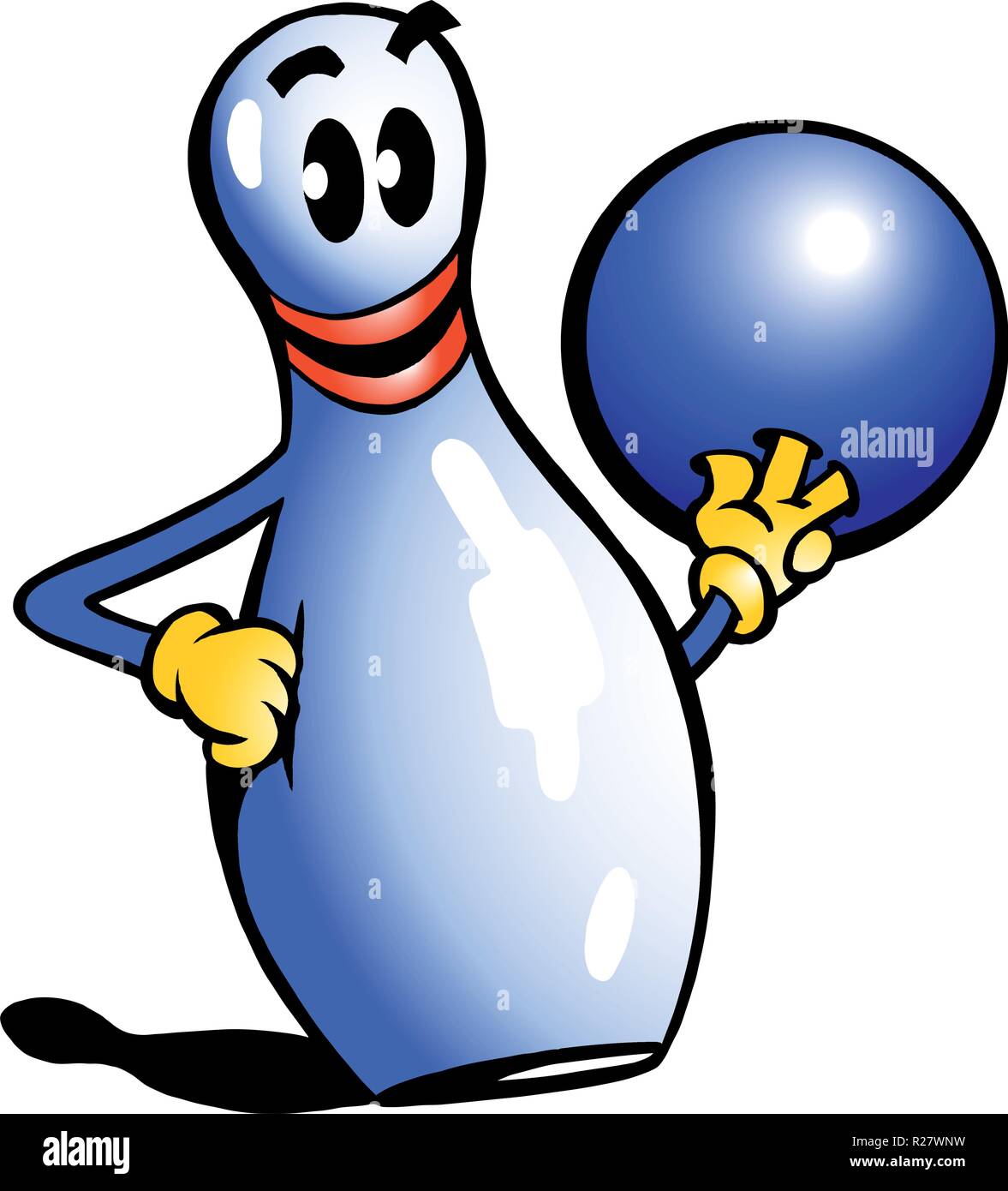 Hand-drawn Vector illustration of an Bowling Pin Stock Vector Image ...