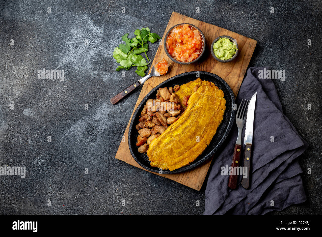 COLOMBIAN CARIBBEAN CENTRAL AMERICAN FOOD. Patacon or toston, fried and ...