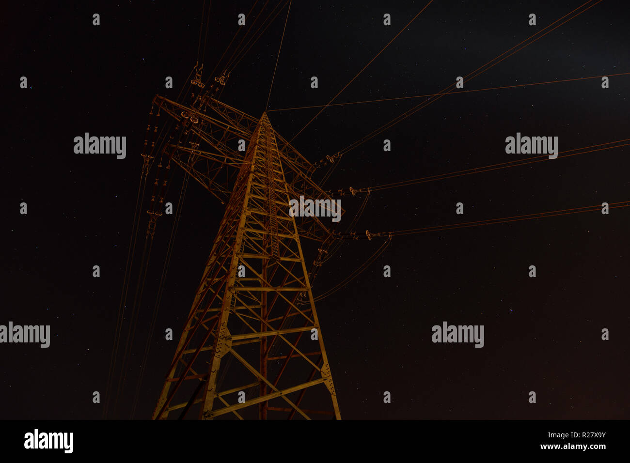 Karlsruhe: high voltage mast pylon in Kraichgau-Stromberg, Baden ...