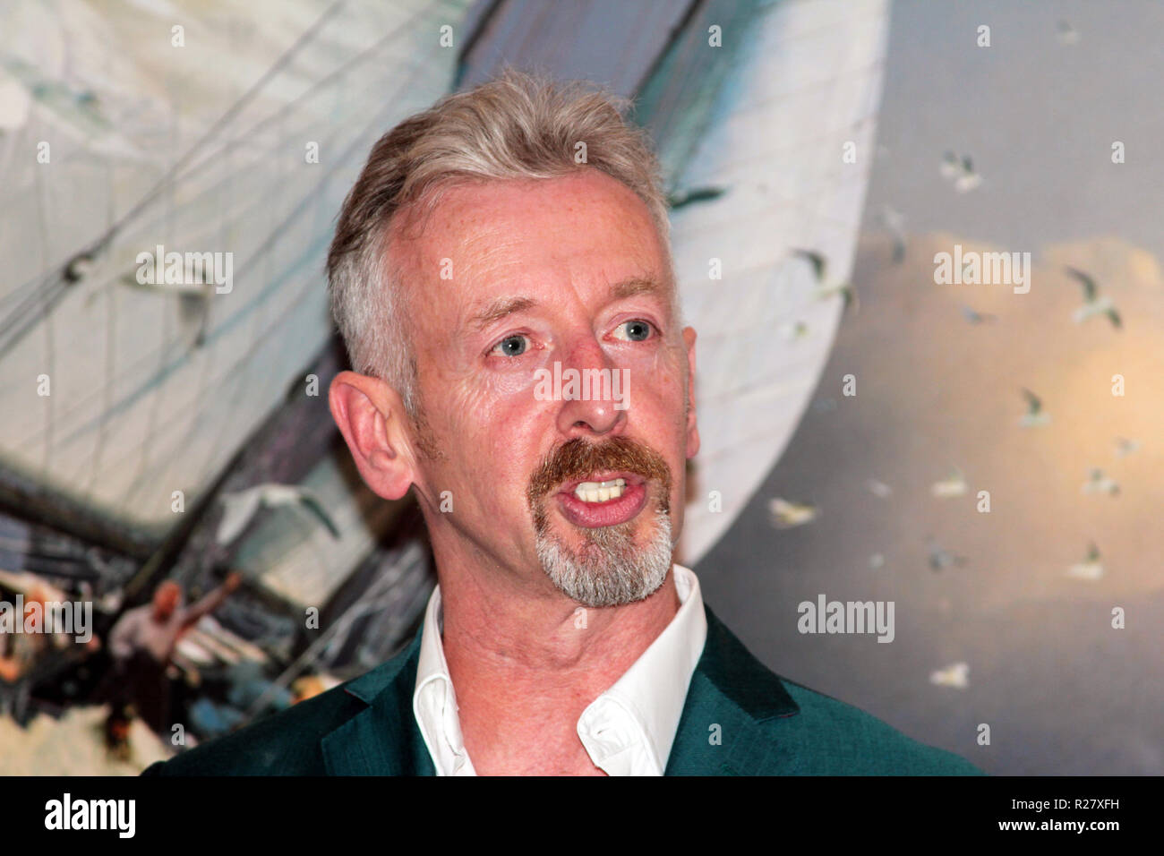 The Scottish artist David Mach speaking at the opening of his major ...