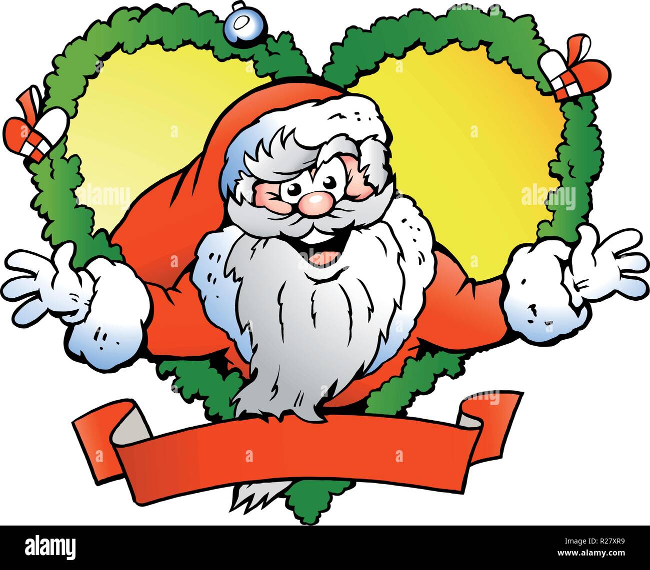 Hand-drawn Vector illustration of an Welcoming Santa Claus Stock Vector ...