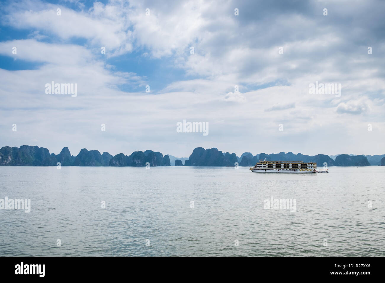 Panoramic view of Ha Long Bay. Located in the north of Vietnam, Ha Long ...