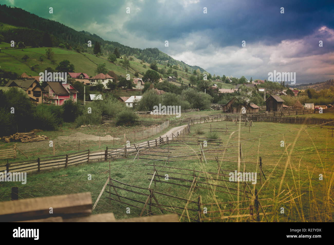 Old Sadova village is in Karpaty in Romania Stock Photo - Alamy