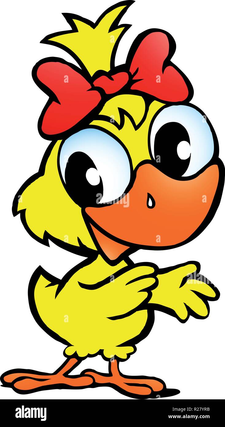 Hand-drawn Vector illustration of an cute chicken baby Stock Vector ...