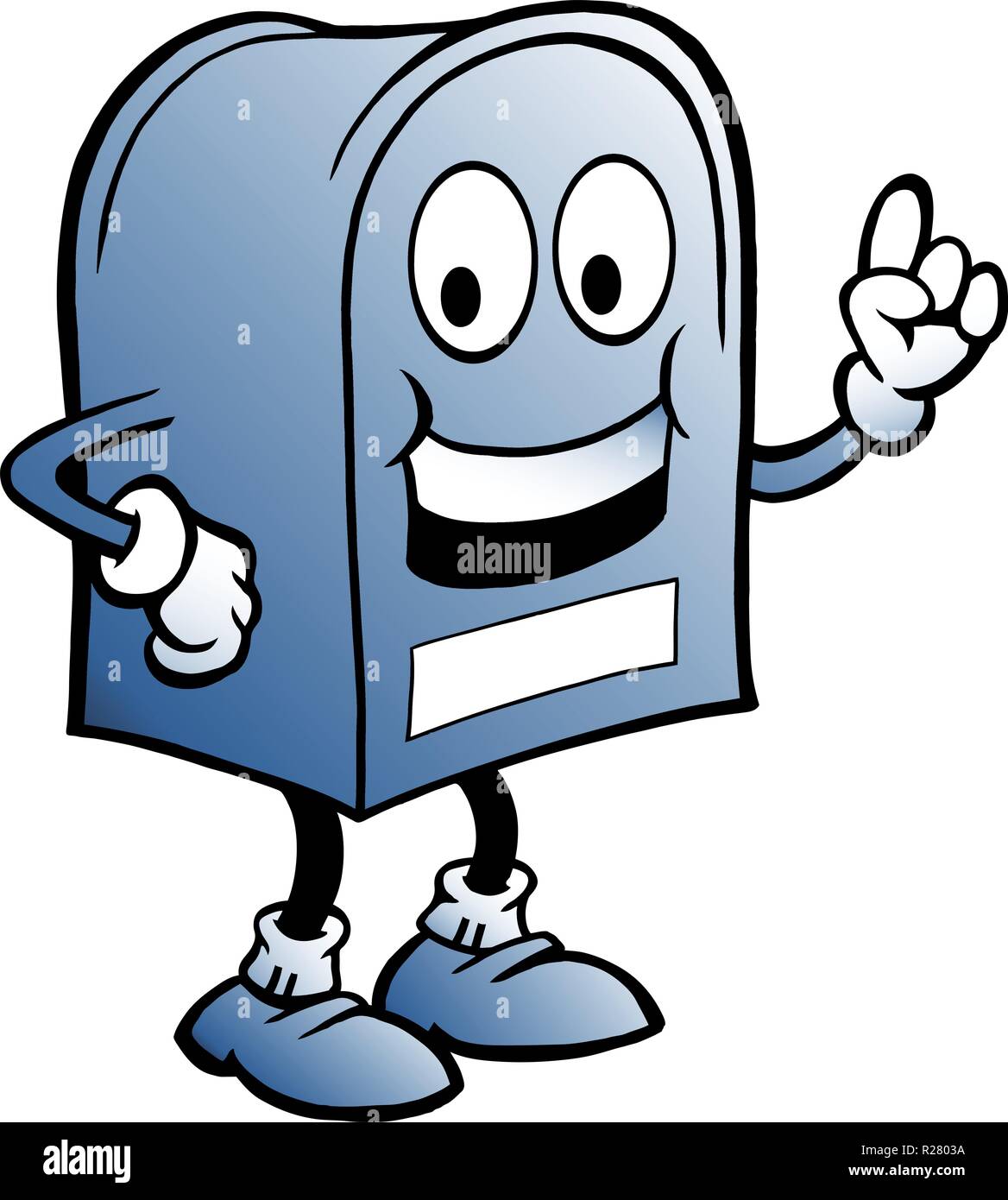 Hand-drawn Vector illustration of an Blue Mailbox Stock Vector Image ...