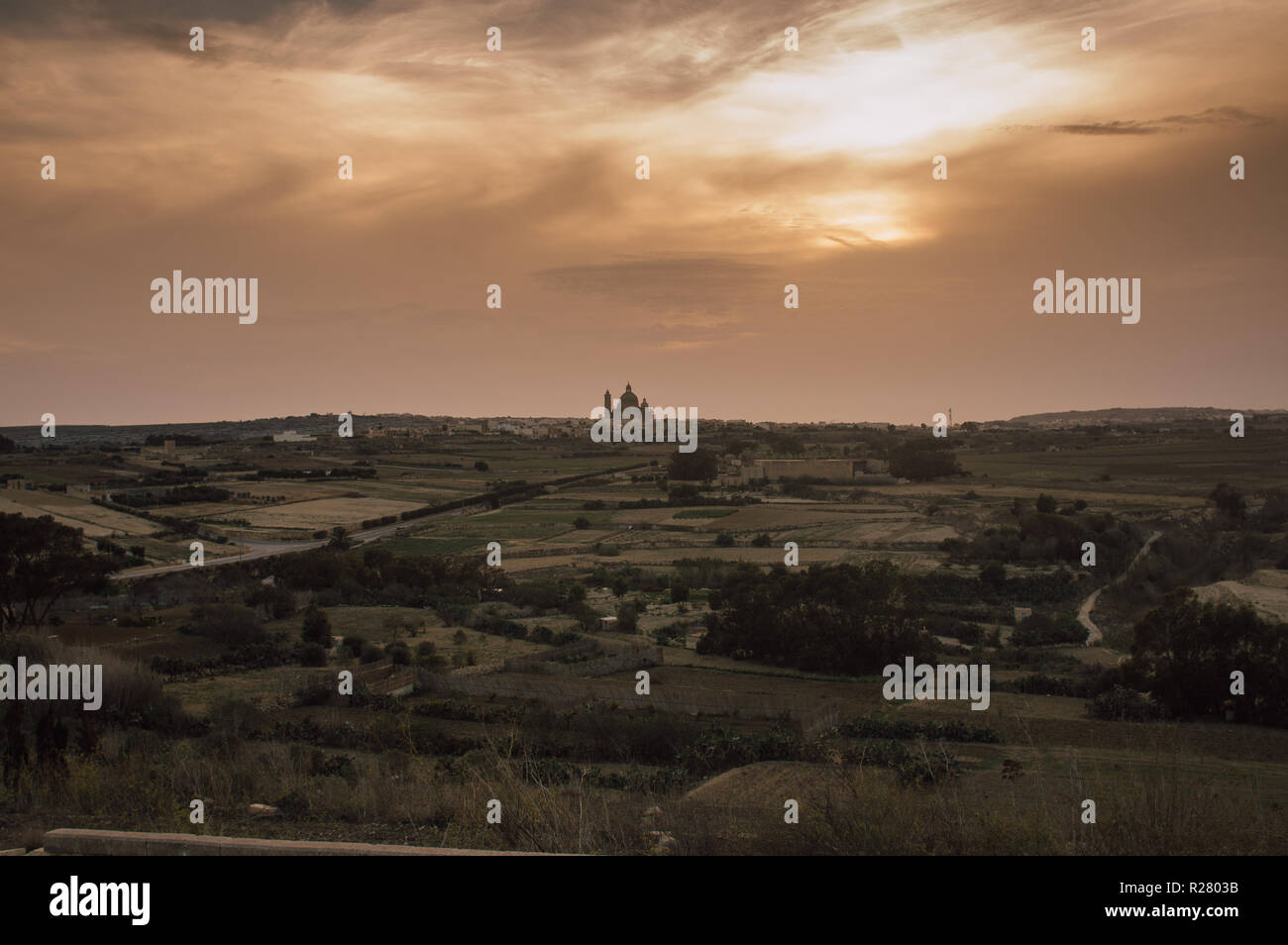 Townscape with john the baptist church hi-res stock photography and ...
