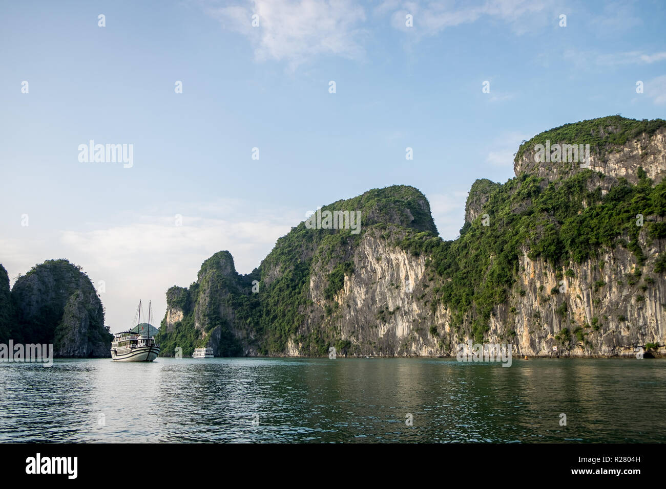 Panoramic view of Ha Long Bay. Located in the north of Vietnam, Ha Long ...