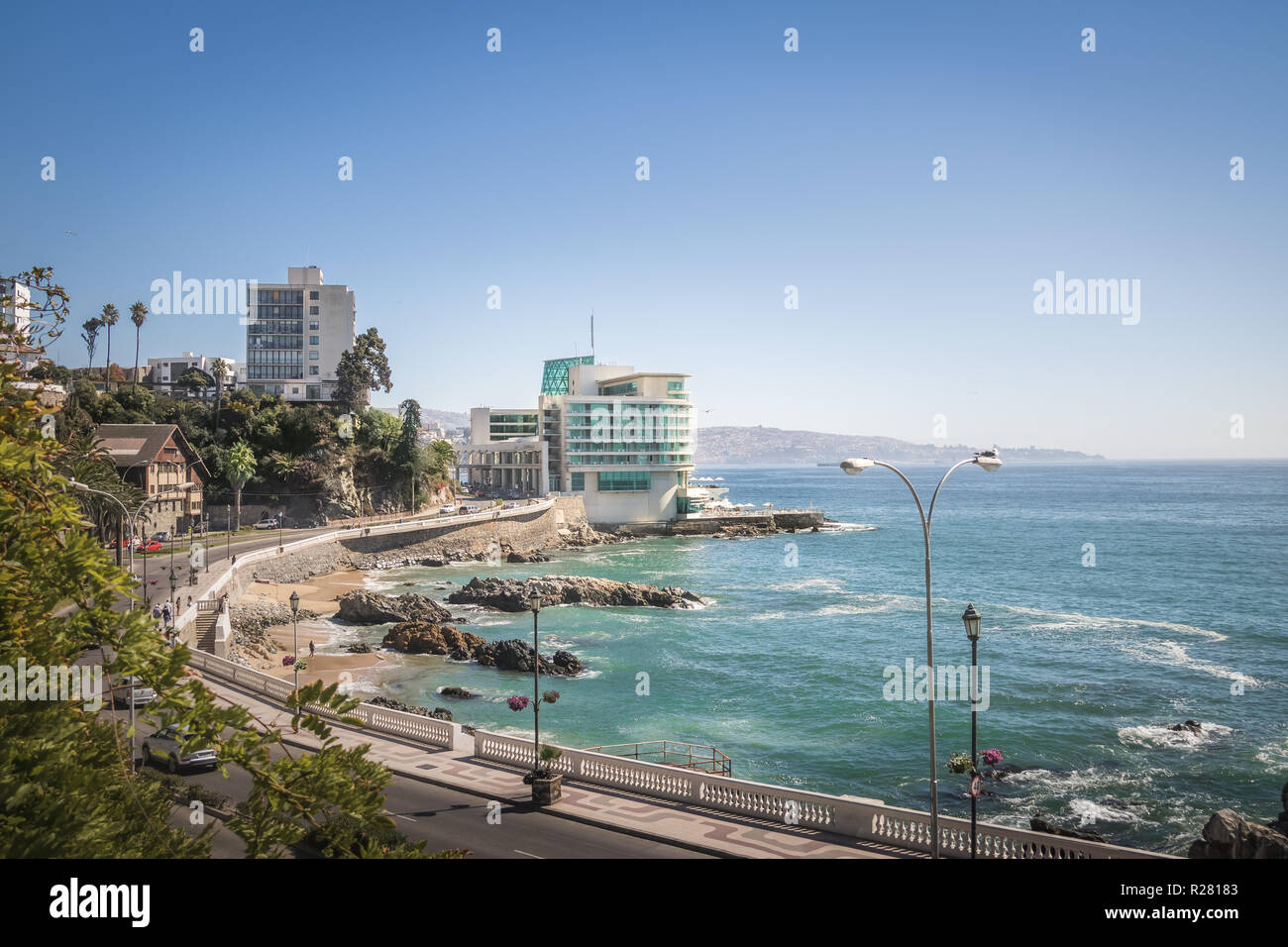 Aerial view of Vina del Mar skyline - Vina del Mar, Chile Stock Photo ...