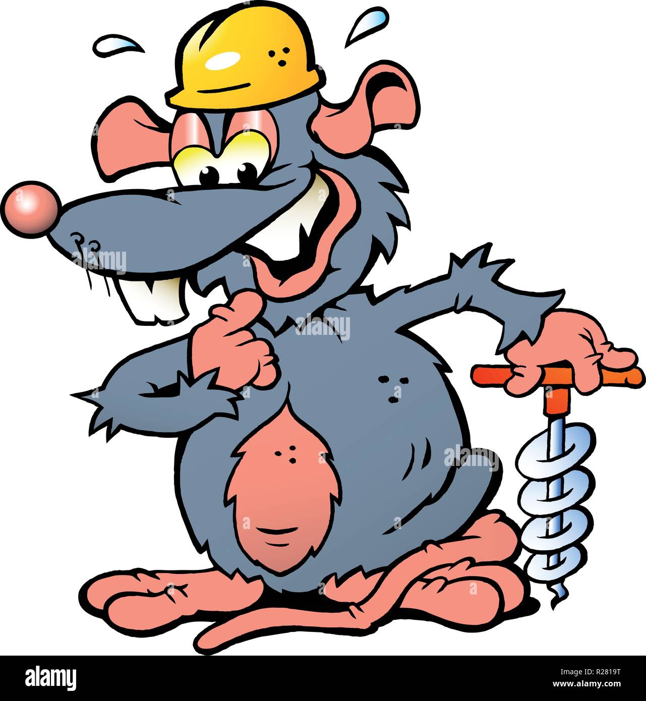 Happy cartoon rat standing smiling hi-res stock photography and images ...