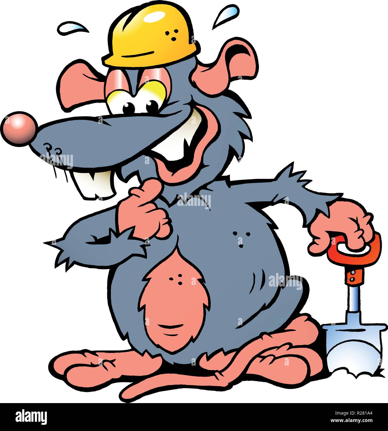 Happy cartoon rat standing smiling hi-res stock photography and images ...