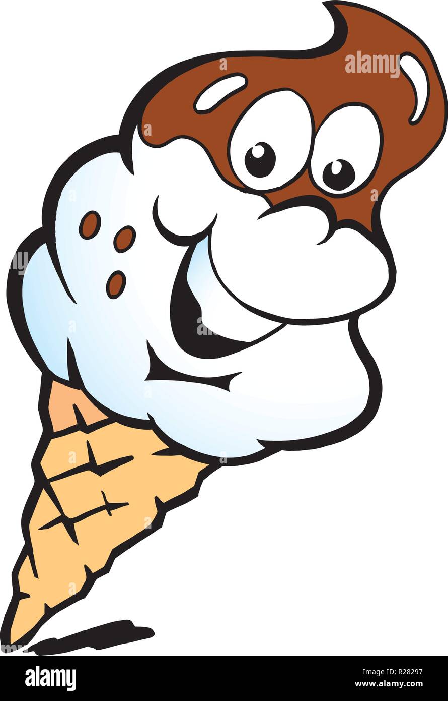 Vector illustration of an Happy Ice Creame Stock Vector Image & Art - Alamy