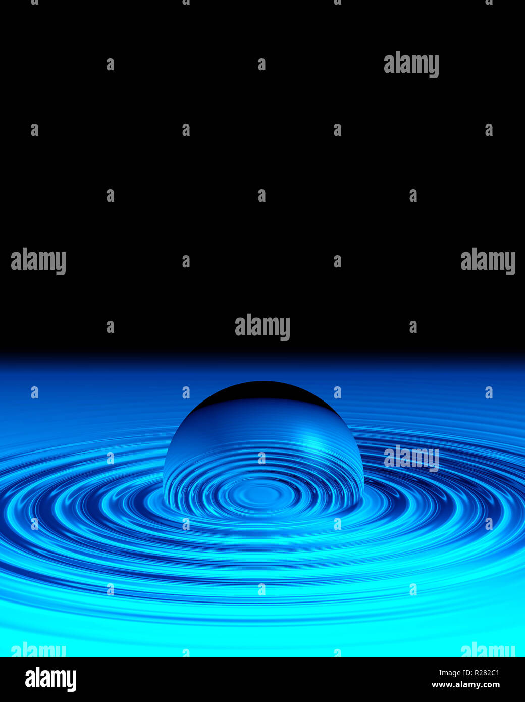 droplet with liquid ripples Stock Photo - Alamy