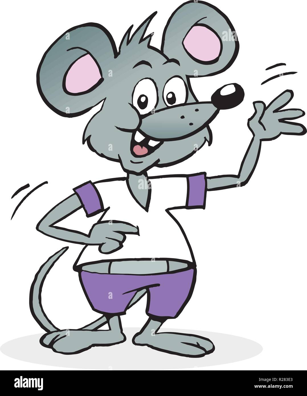 Vector Cartoon illustration of an happy male Mouse Stock Vector Image ...