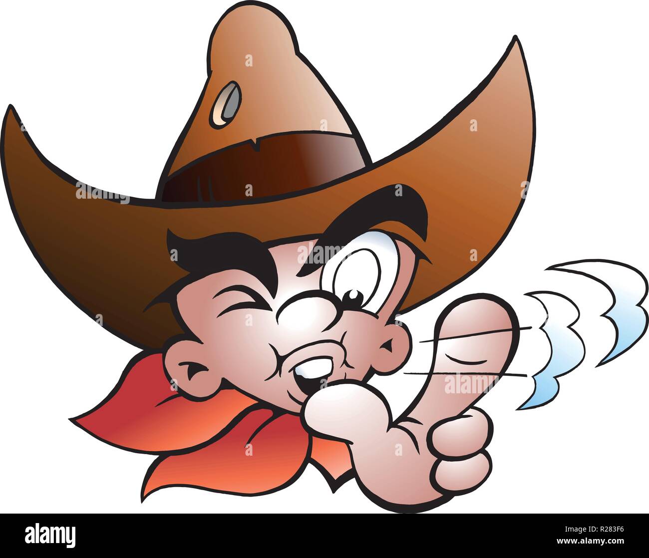 Cartoon Vector illustration of an Young Cowboy Stock Vector Image & Art ...