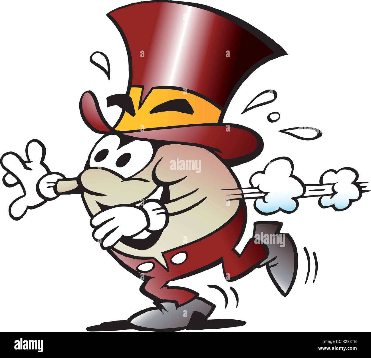 Cartoon Vector illustration of a Happy Golden Egg Mascot there is ...