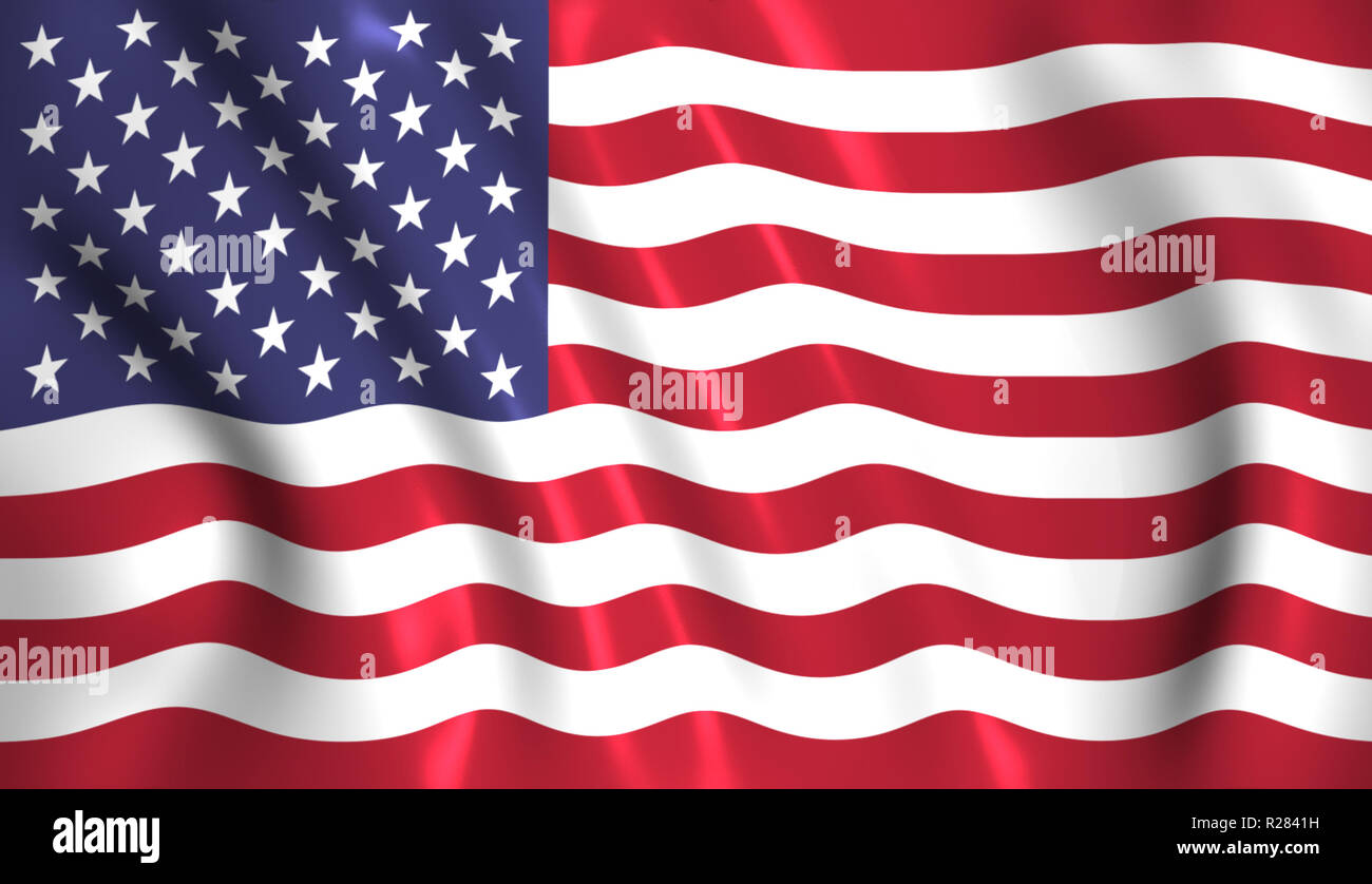 American Flag Waving Background