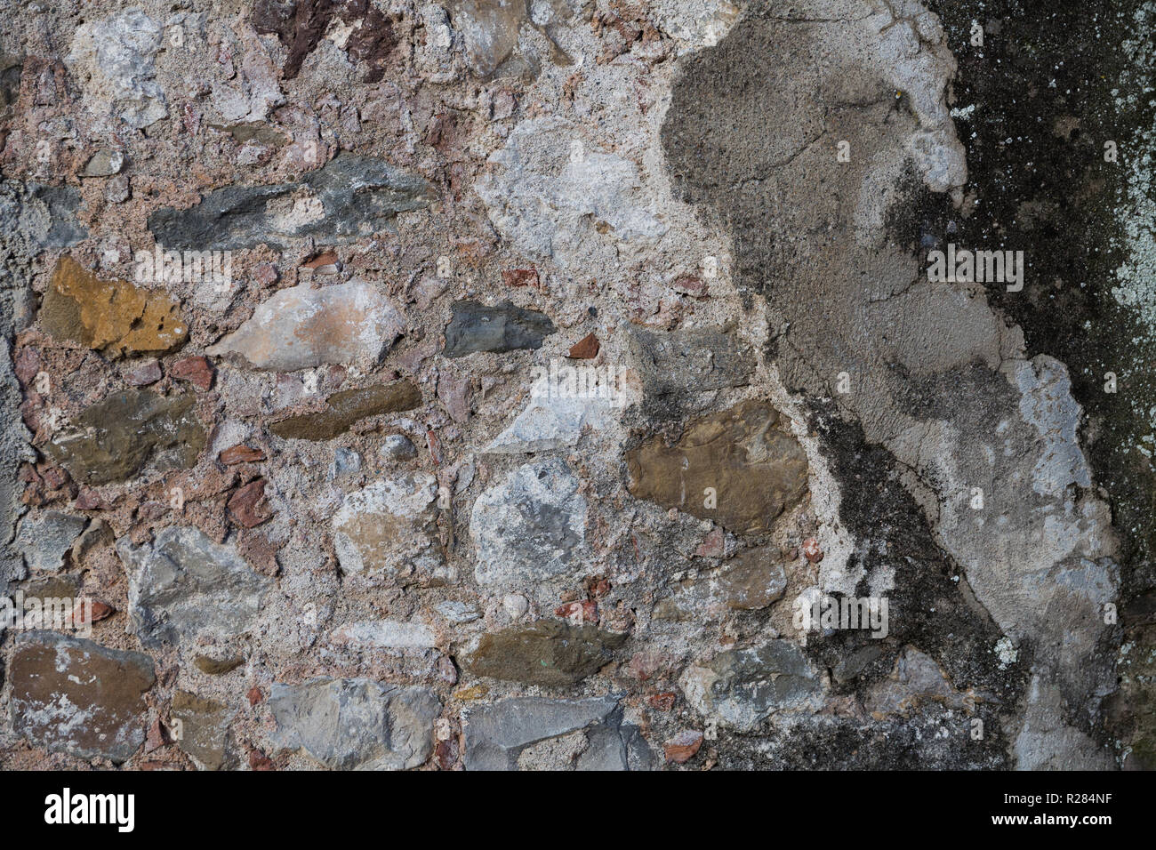 Old damaged stone wall surface texture Stock Photo - Alamy