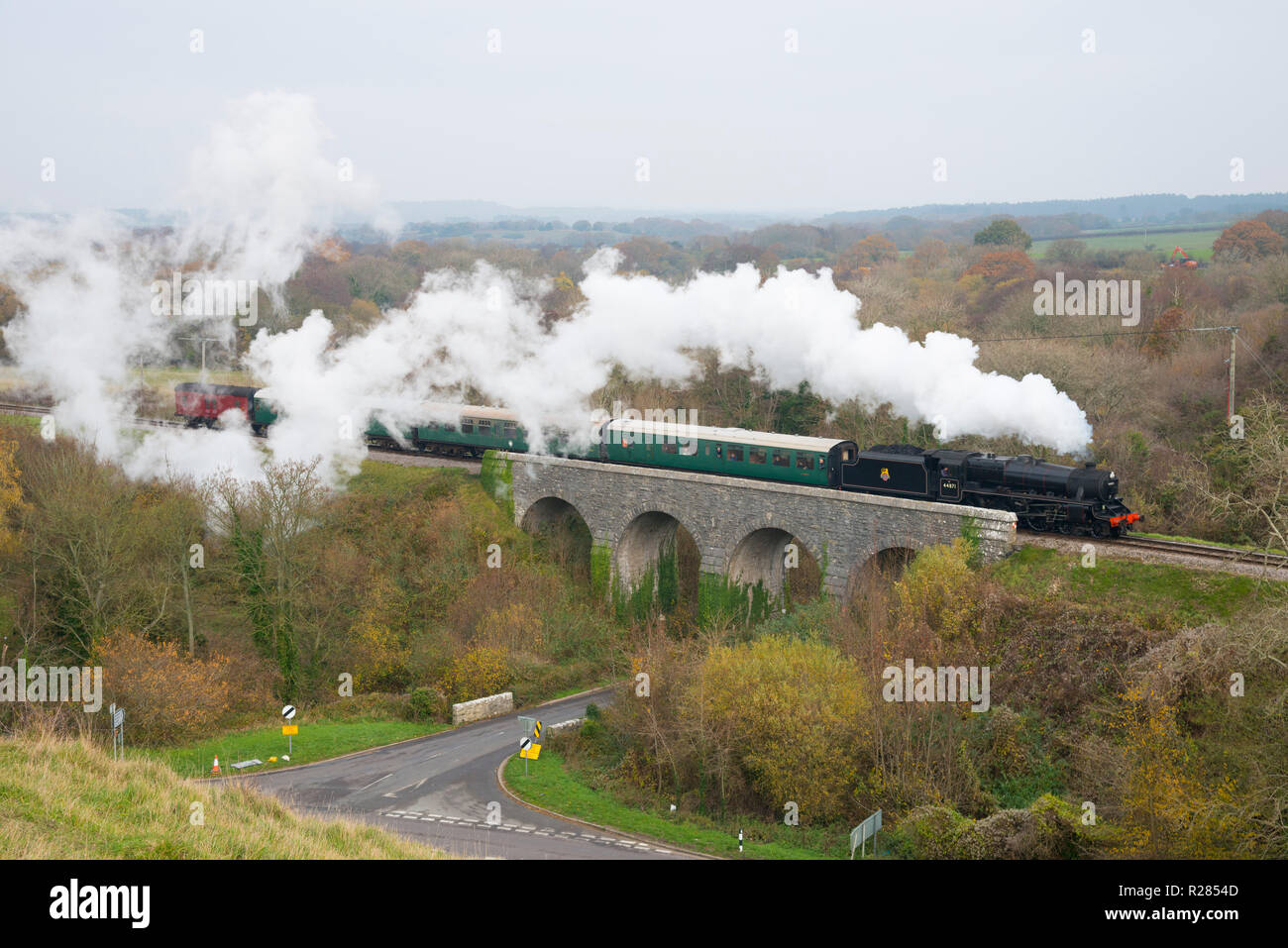 Corfe viaduct hi-res stock photography and images - Alamy