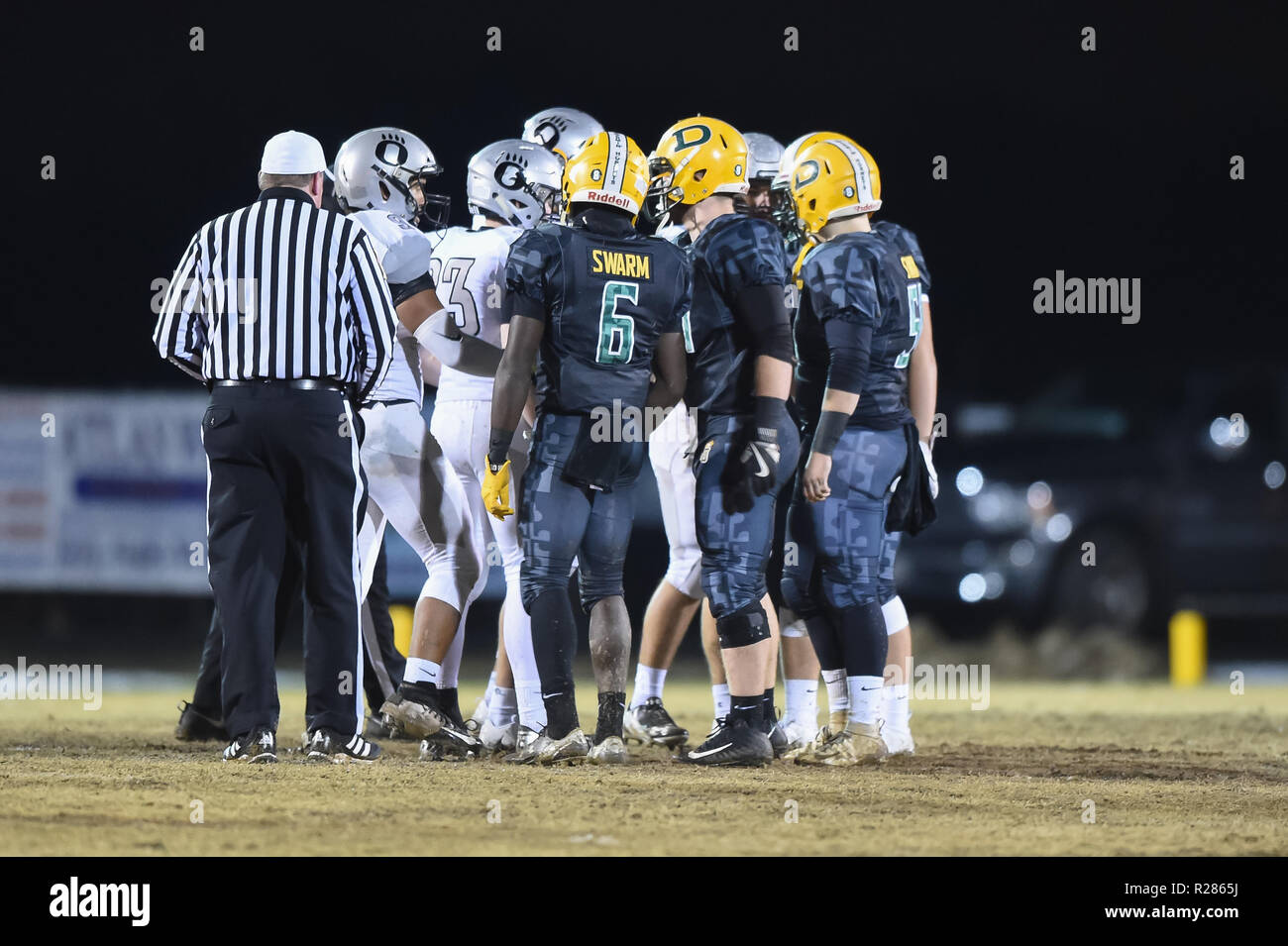 Nov 16, 2018 : The Oakdale and Damascus team captains come to the field during the Maryland ...