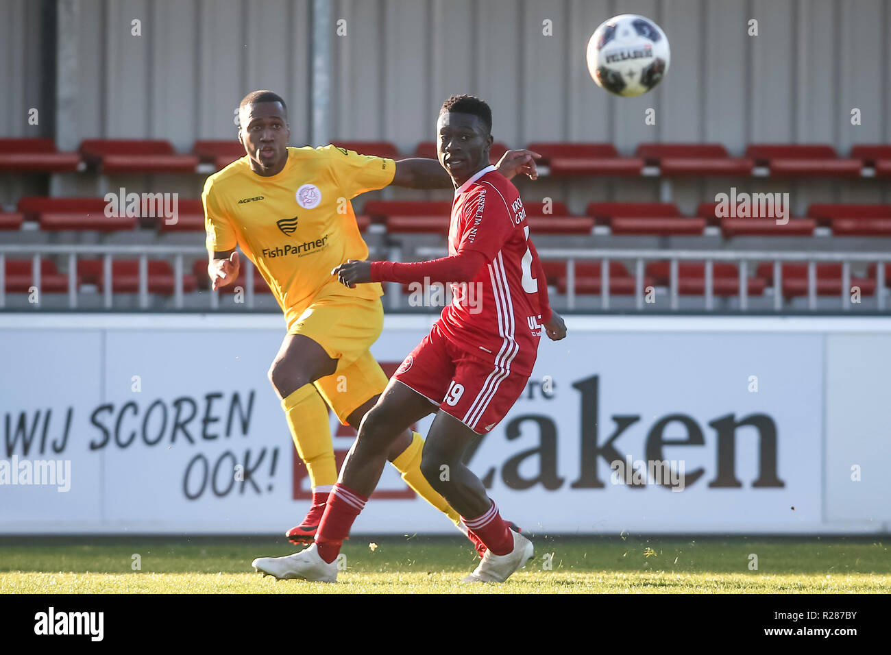Almere, Netherlands. 17th November 2018. Yanmar Stadion ,Tweede divisie ...
