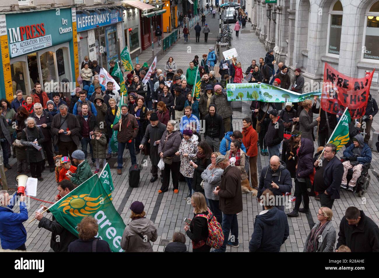 Cork, Ireland. 17th Nov, 2018. Extinction Rebellion Protest, Cork City ...
