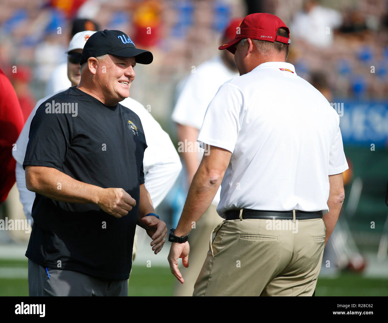 November 17, 2018 UCLA Bruins head coach Chip Kelly and USC Trojans ...