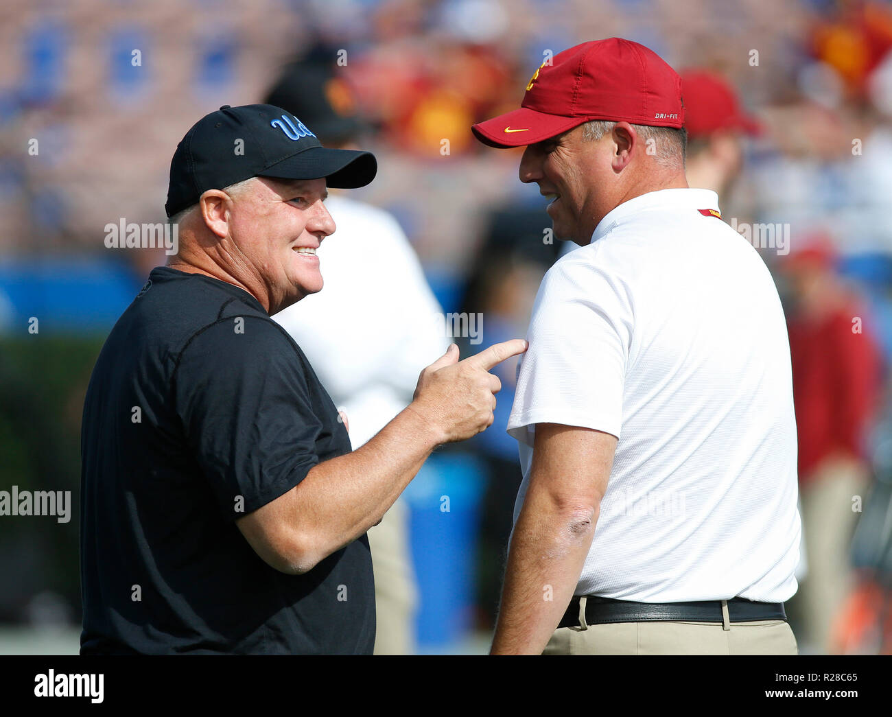 November 17, 2018 UCLA Bruins head coach Chip Kelly and USC Trojans ...