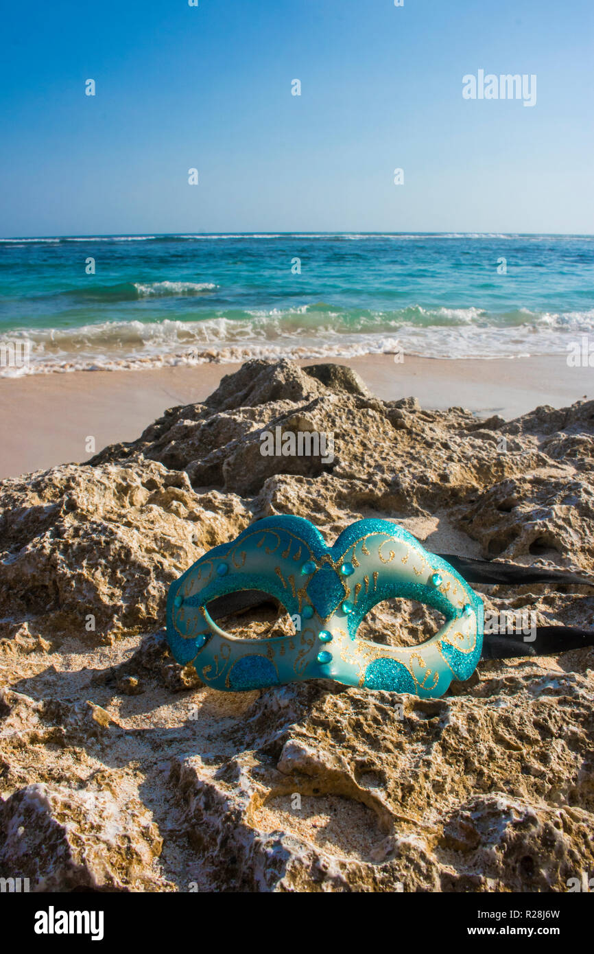 Blue masquerade eye mask hi-res stock photography and images - Alamy