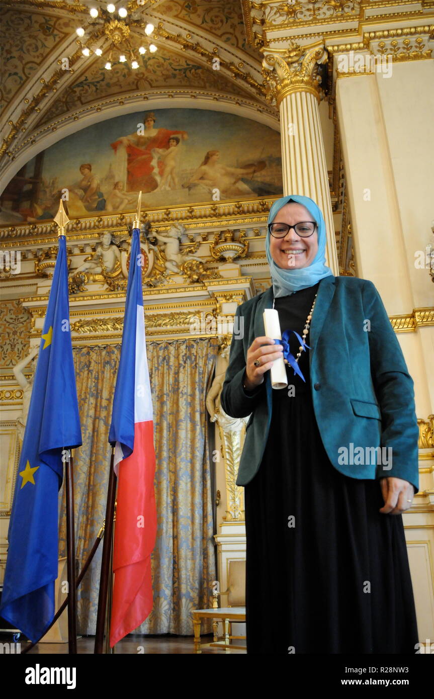 Diplomas award studies of secularism, Lyon, France Stock Photo - Alamy