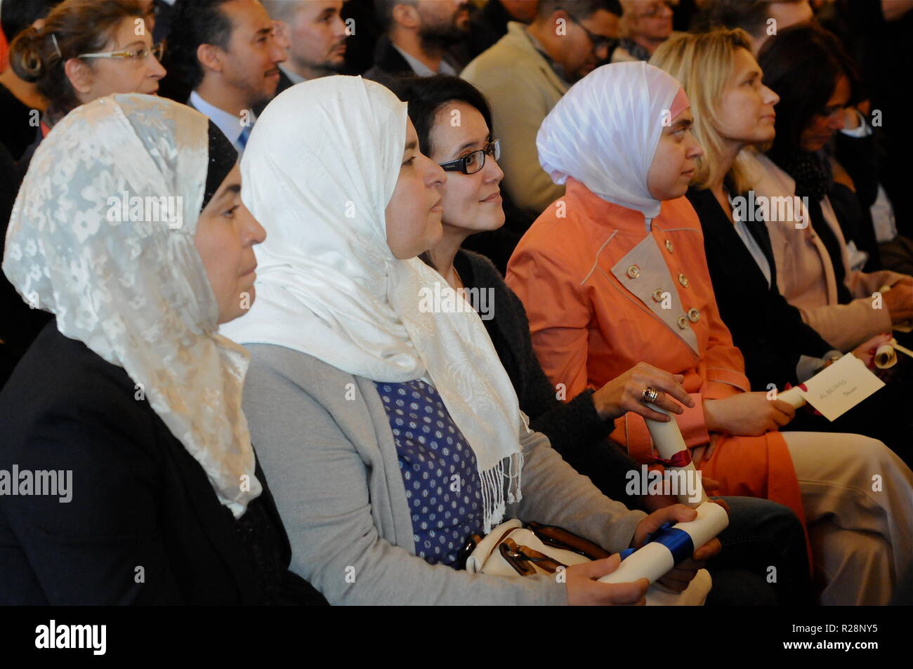 Diplomas award studies of secularism, Lyon, France Stock Photo - Alamy