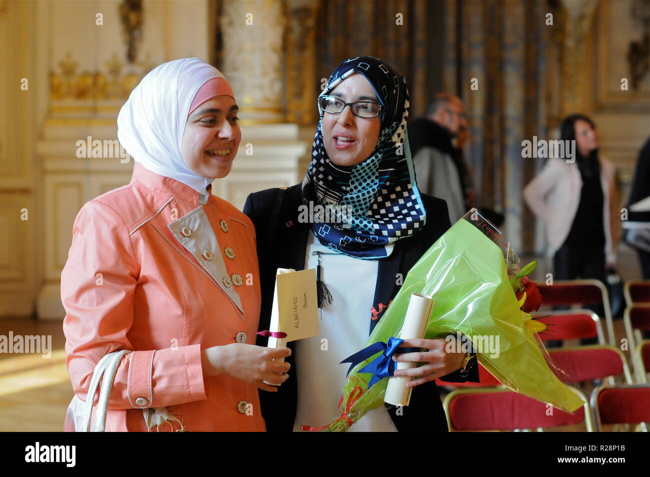 Diplomas award studies of secularism, Lyon, France Stock Photo - Alamy