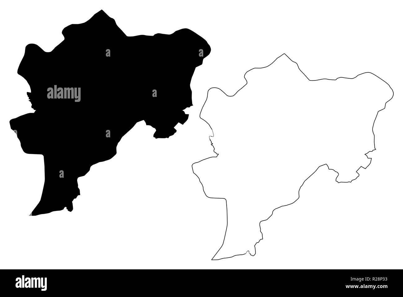 Kayseri (Provinces of the Republic of Turkey) map vector illustration ...