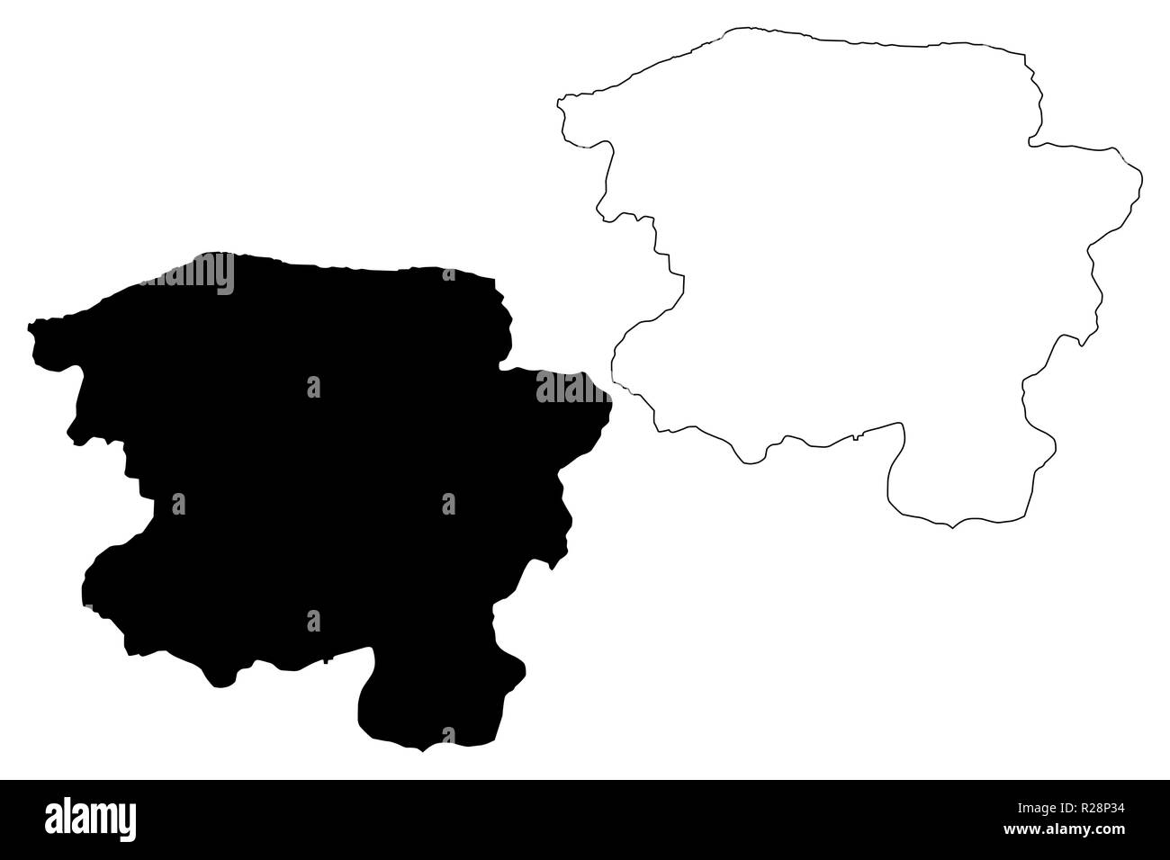 Kastamonu (Provinces of the Republic of Turkey) map vector illustration ...