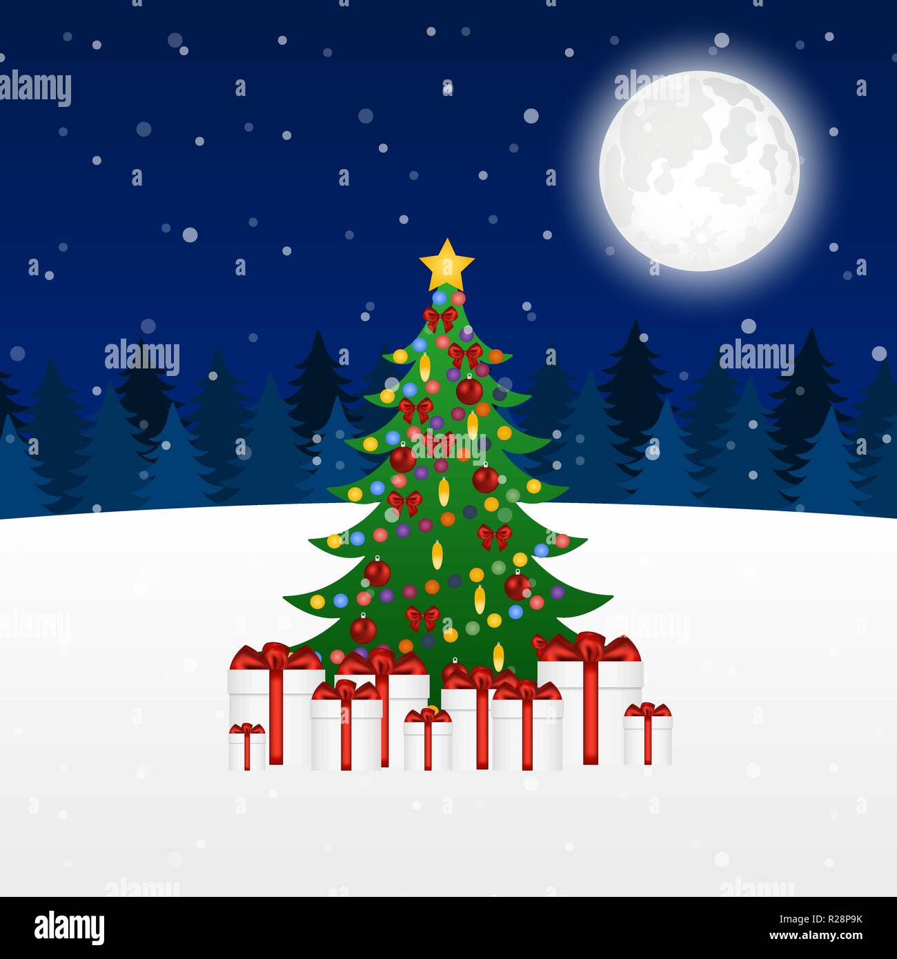 Tree christmas light bulb Stock Vector Images - Alamy