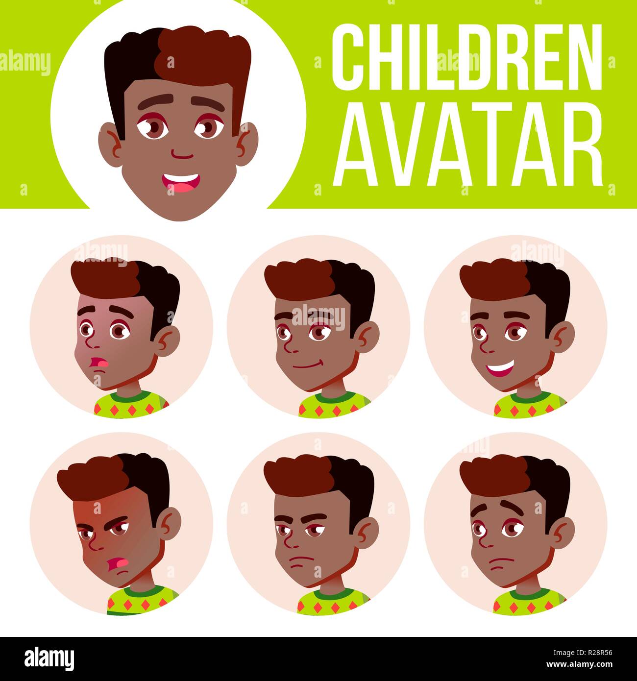 Cartoon illustration child mind head hi-res stock photography and ...