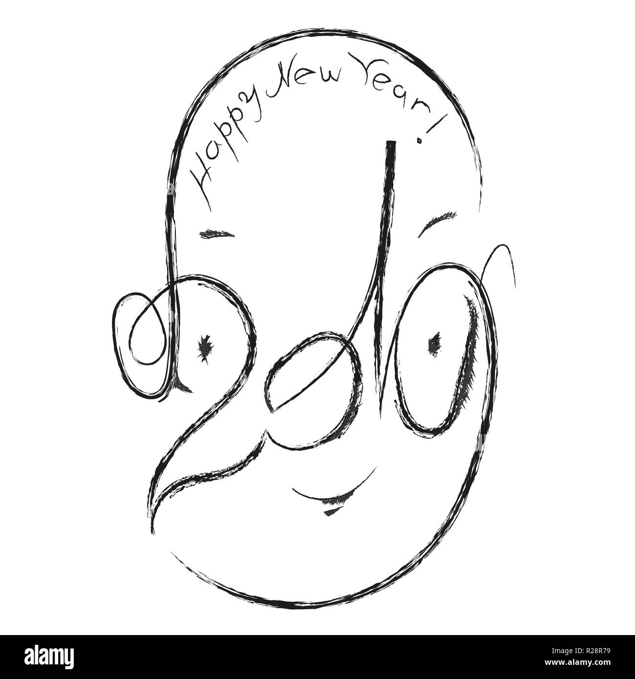 Calligraphy brush child Stock Vector Images - Alamy