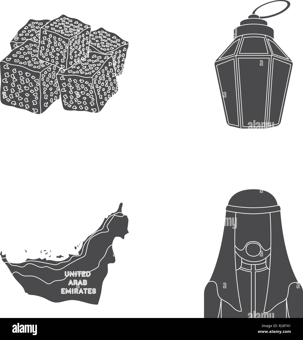 Arabic sweets Stock Vector Images - Alamy